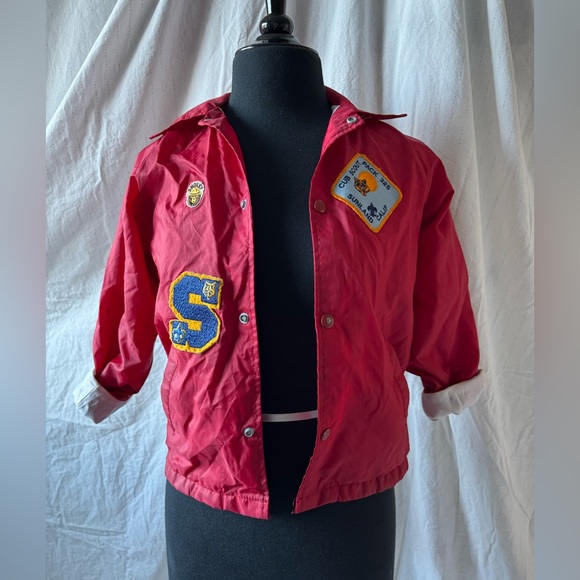 American Vintage | Jackets & Coats | Vintage 9s Red Boy Scouts Jacket ...